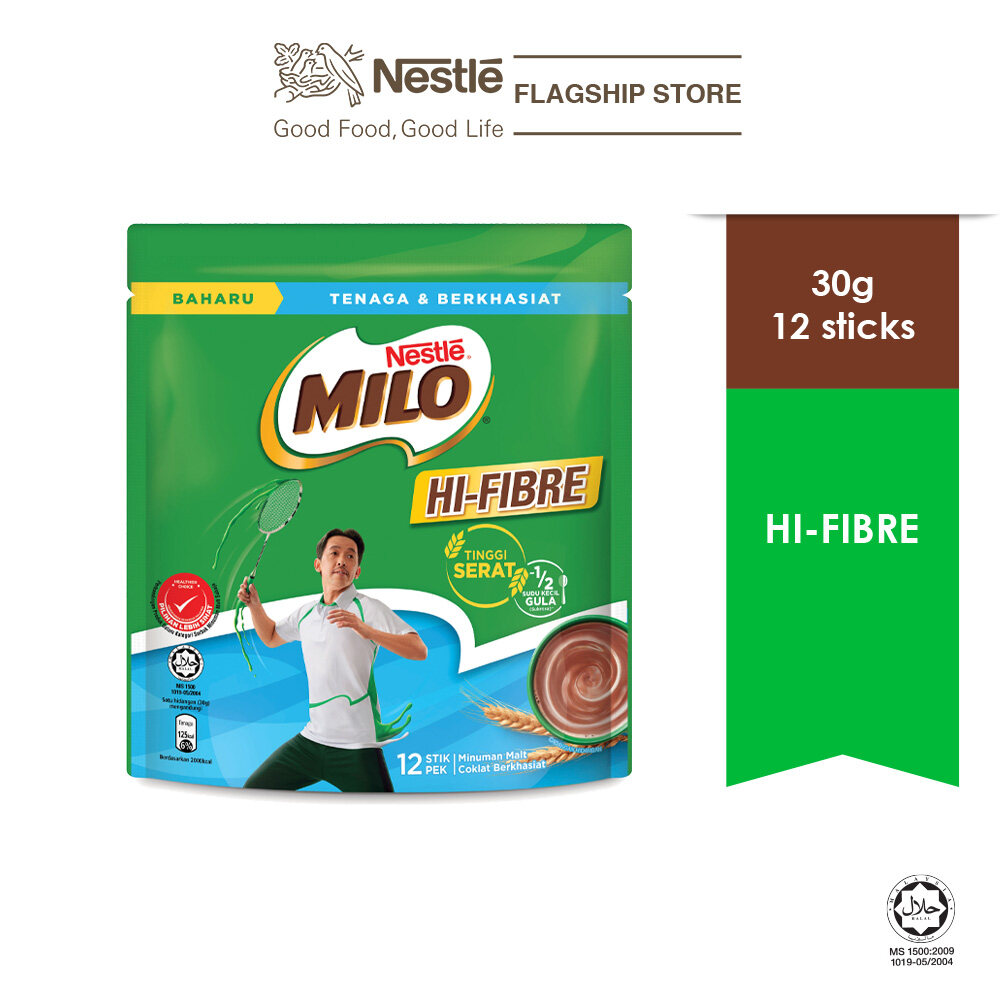 NESTLE MILO Activ-Go Hi-Fibre Stickpack 12 sticks x 30g | Lazada