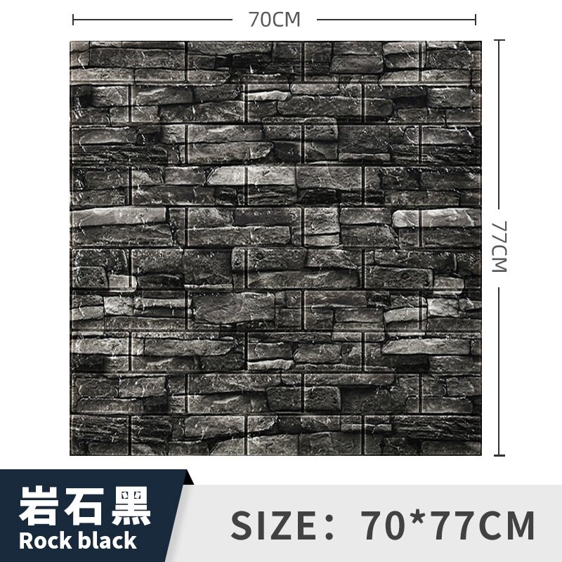 70x77cm 3D Brickwall Stickers Brick Design Wallpaper Self Adhesive ...
