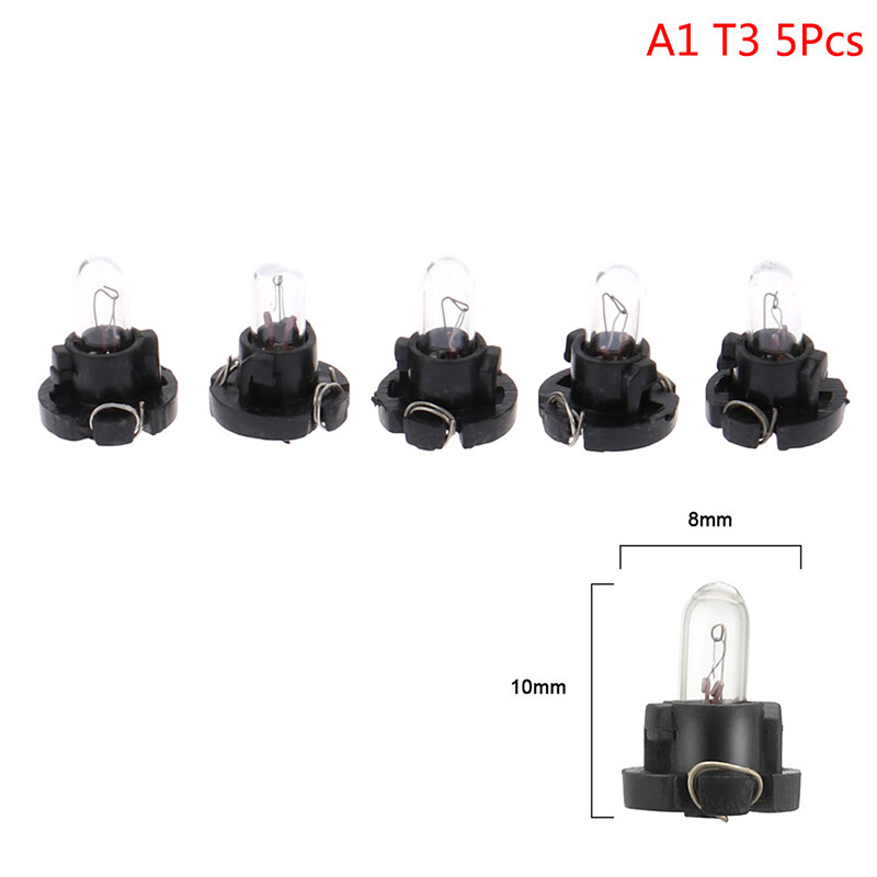 5Pcs T3 T4.2 LED Bulbs Car Interior Wedge Dashboard Warming Indicator ...