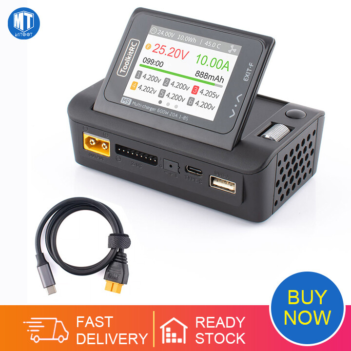 ToolkitRC M9 600W USB Fast Charing DC Smart Charger ปรับมุมหน้าจอพร้อม ...