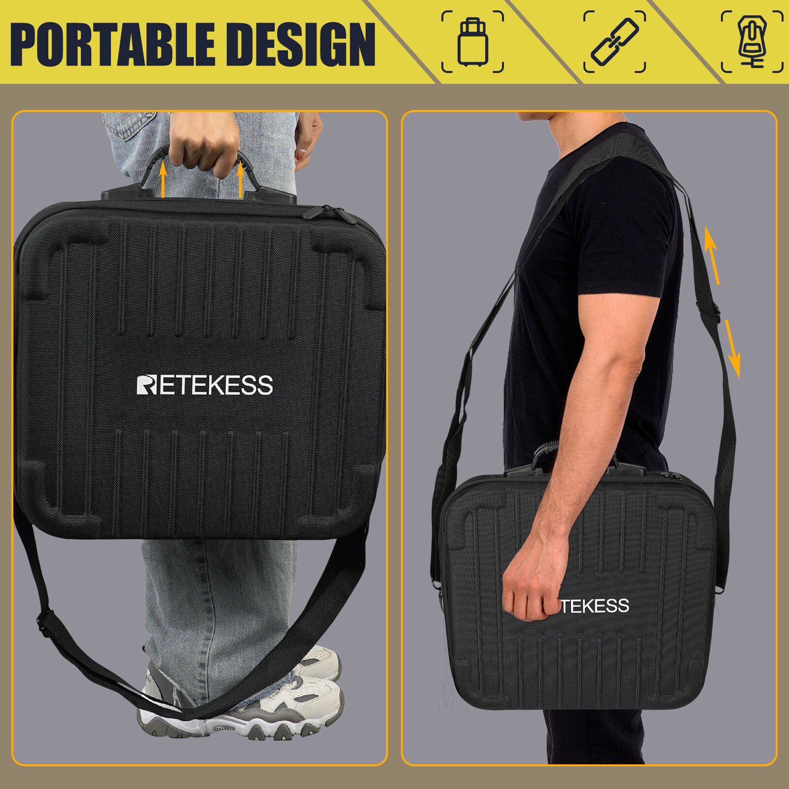 Retekess TT018 Wireless Tour Guide System Storage Bag Portable 60 Slot ...