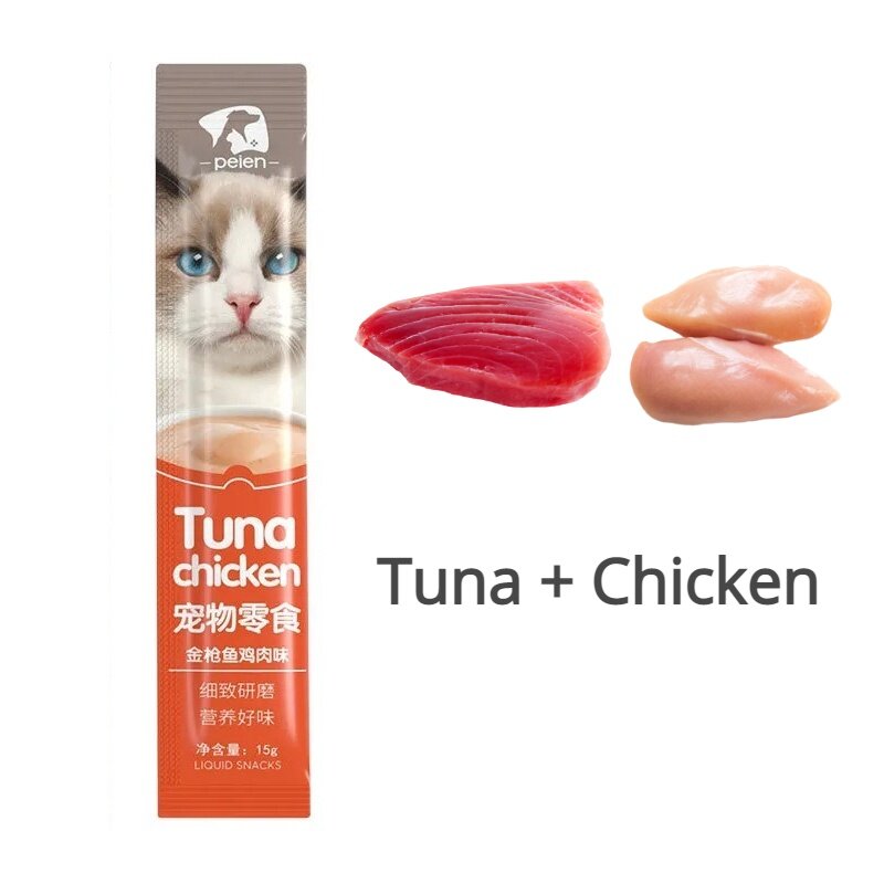 PEIEN Cat Snack Pet Wet Food 15g Pet Treat Snek Makanan Kucing Cat Food ...