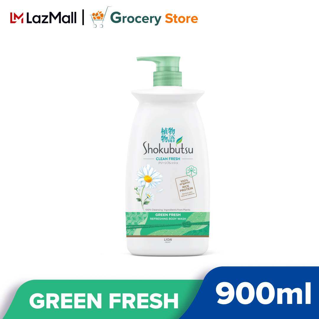 Shokubutsu Clean Fresh Green Fresh Refreshing Body Wash Bottle 900ml ...