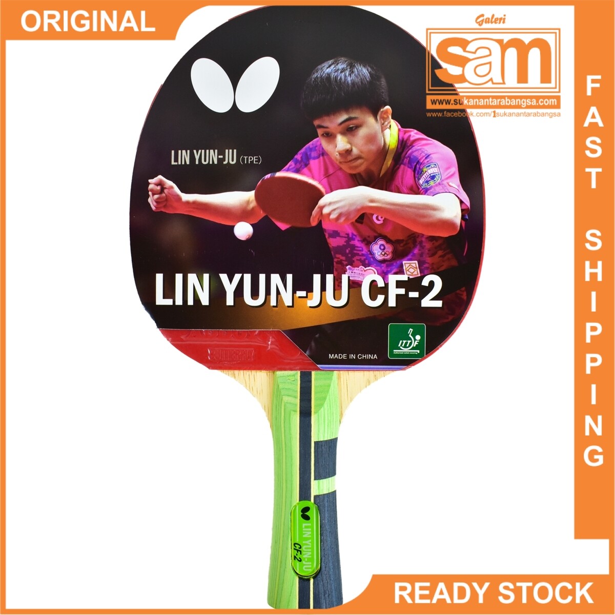 BUTTERFLY LIN YUN-JU CF Series Shakehand Hybrid Table Tennis Bat | Lazada