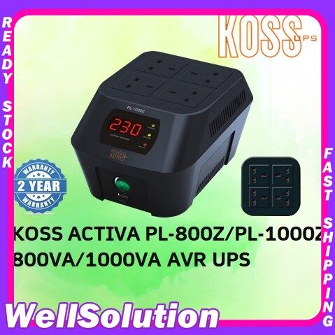KOSS ACTIVA PL-800Z 800VA / PL-1000Z 1000VA AVR AUTOMATIC VOLTAGE ...