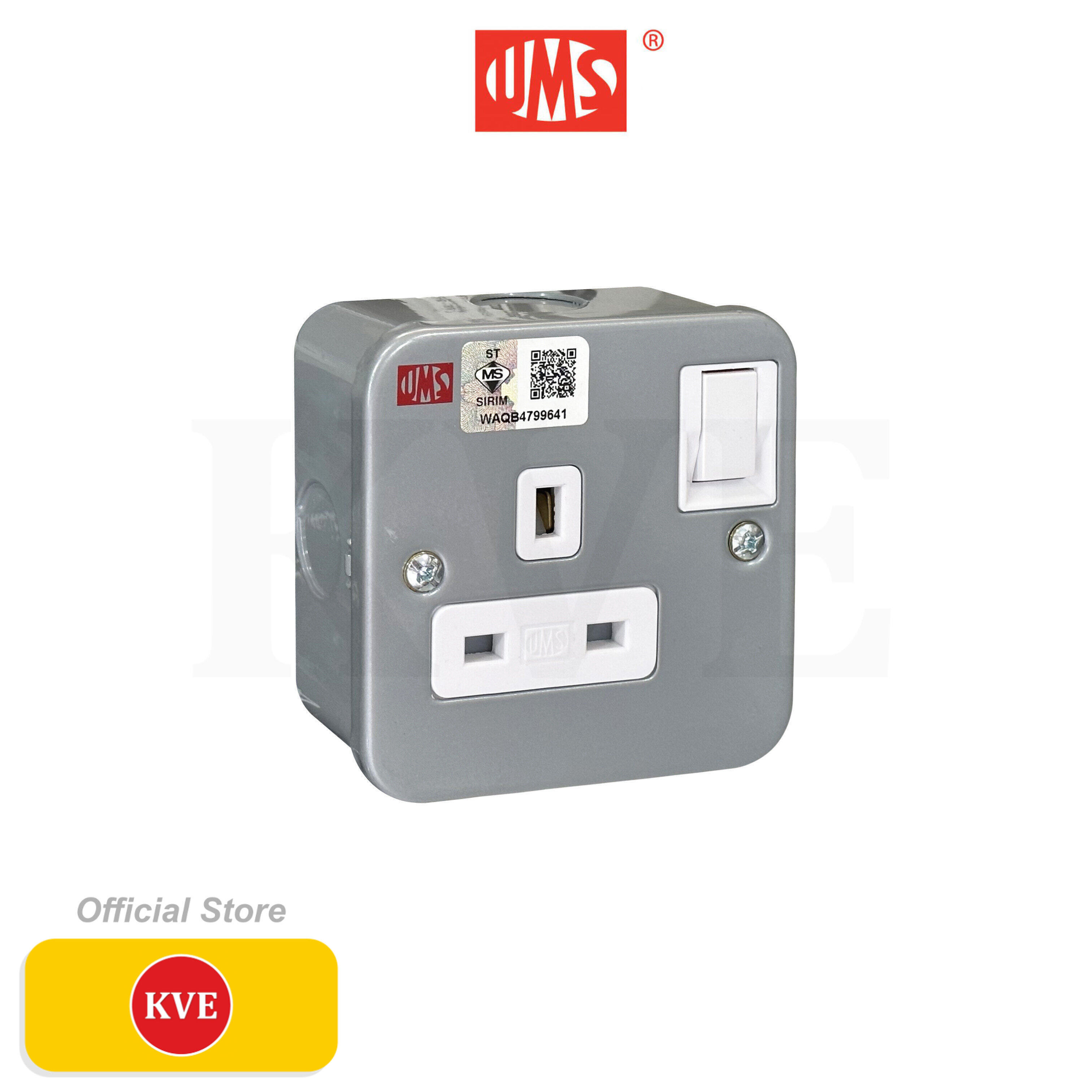 UMS 13A 1Gang Metal Clad Switch Socket Outlet 1213M | Lazada