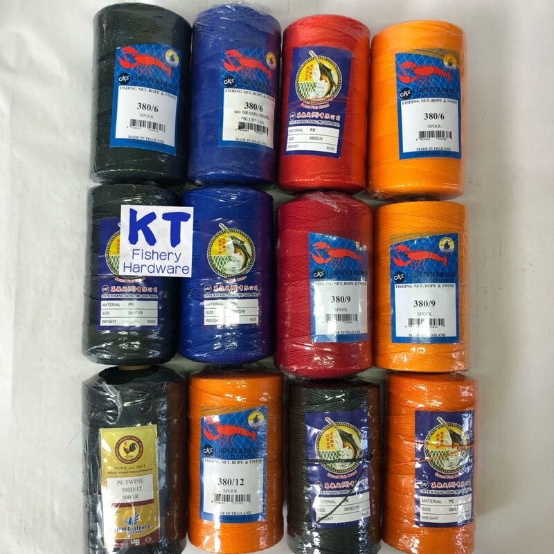 PE Twine 500g (380D/6,9,12,15,18,21,24,27) Tali Pukat Ikan Fishing Net ...