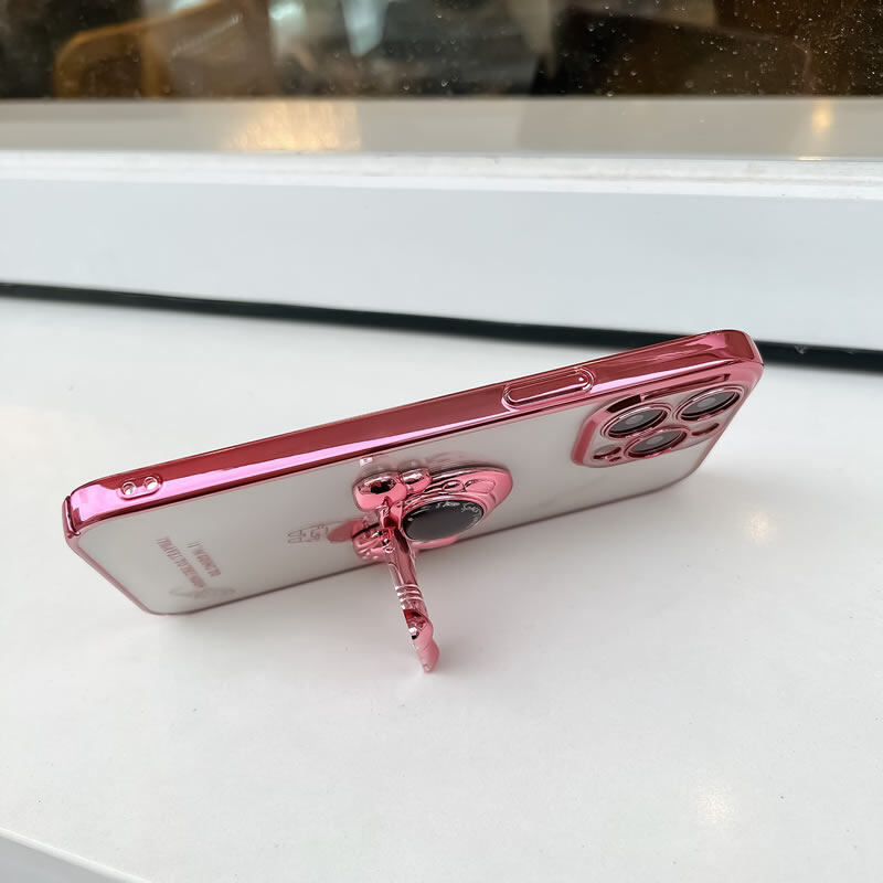 ฮาร์ดกรณีใสกับนักบินอวกาศพับยืนสำหรับ iPhone 13 12 Pro Max 13pro ...