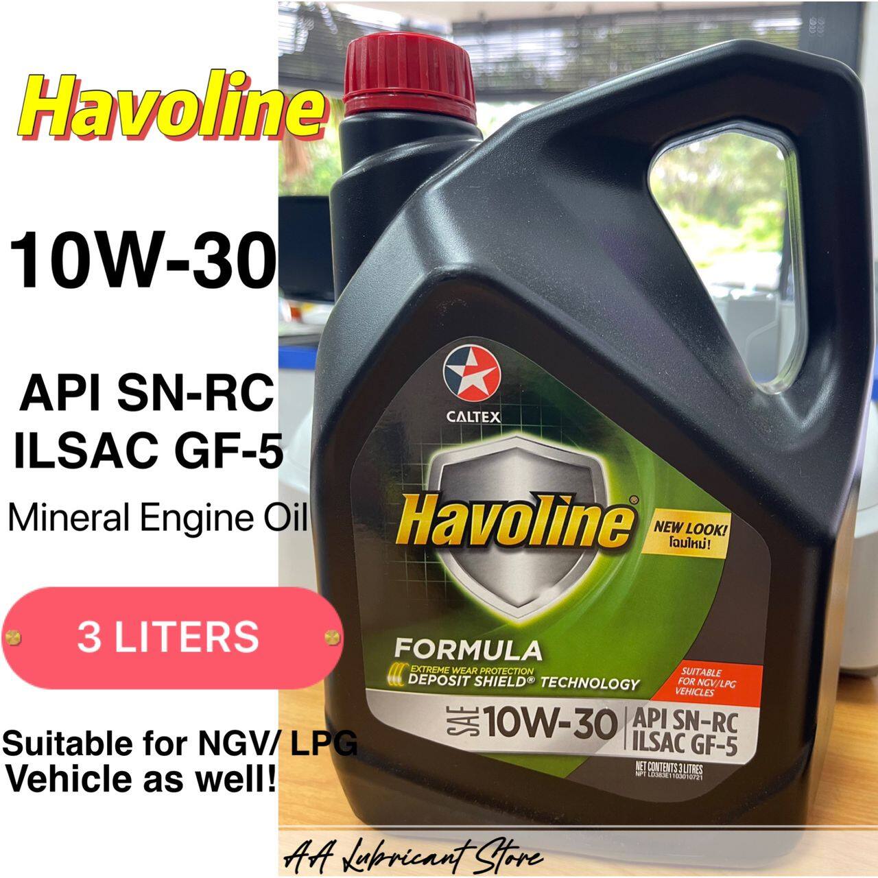 CALTEX Havoline Formula SAE 10W-30 API SN PLUS (3 Liters) - PETROL ...