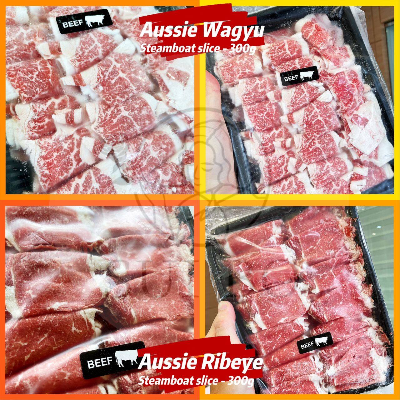 Australia Imported Wagyu Beef & Ribeye Beef Slices for Steamboat Stir ...