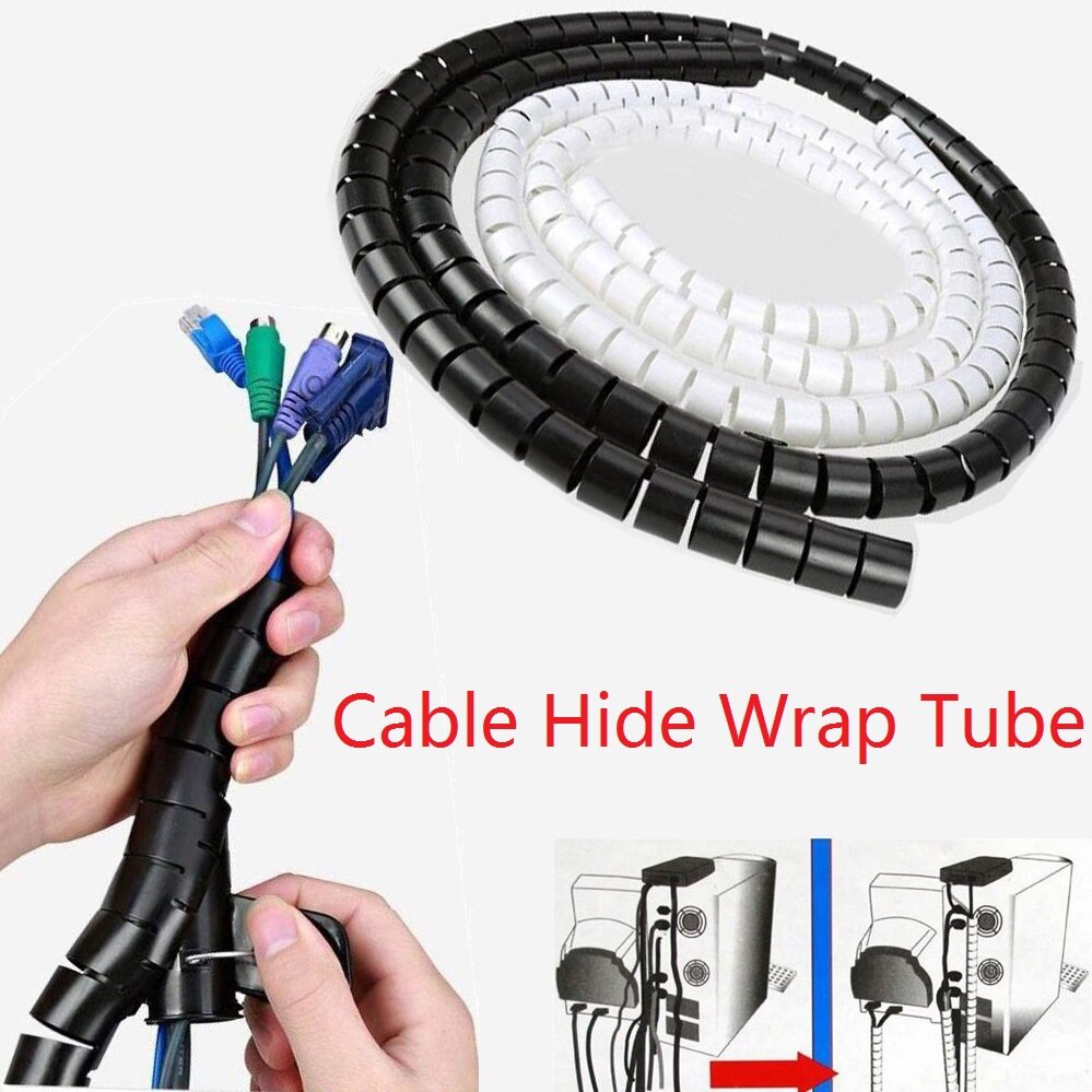 [SONGFUL] 2M 8/10/28มม. Spiral Wrap Sleeving Band Cable Protector Line ...