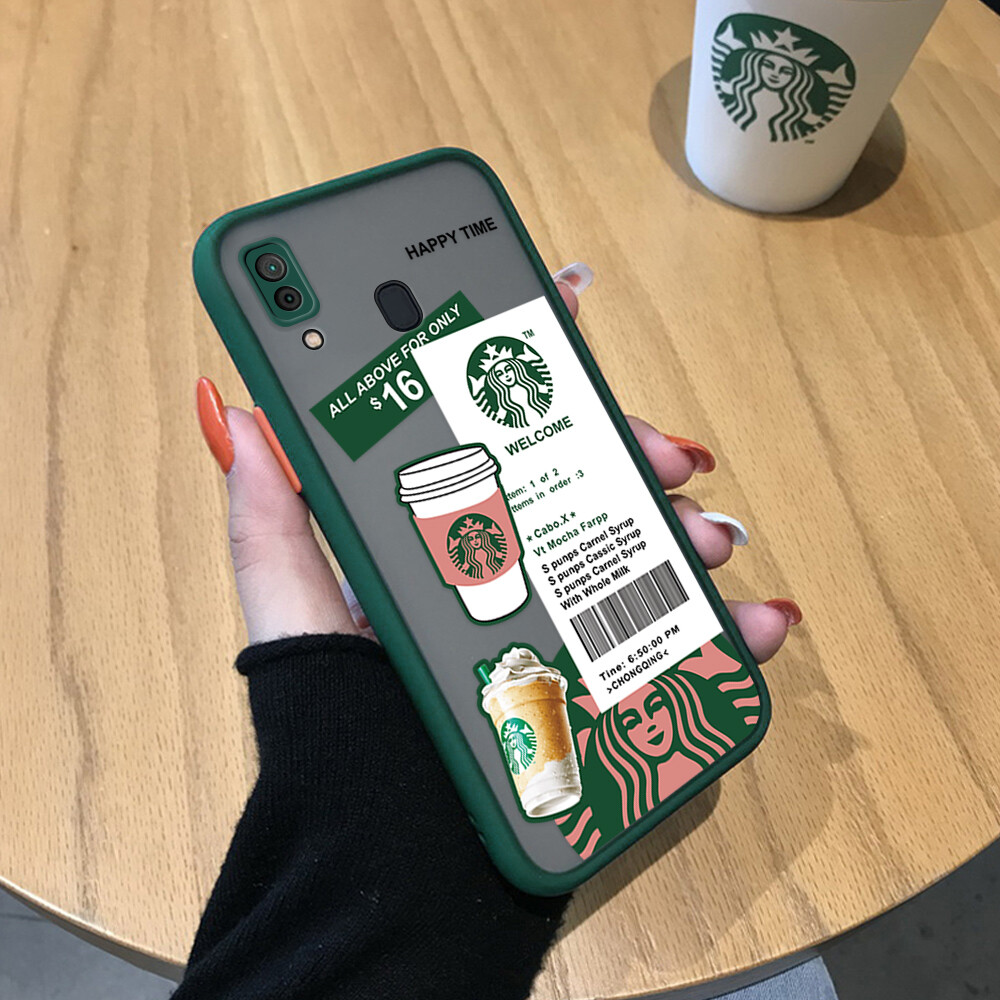 Hontinga Casing Case For Samsung Galaxy A20 A30 Case Starbucks Label ...