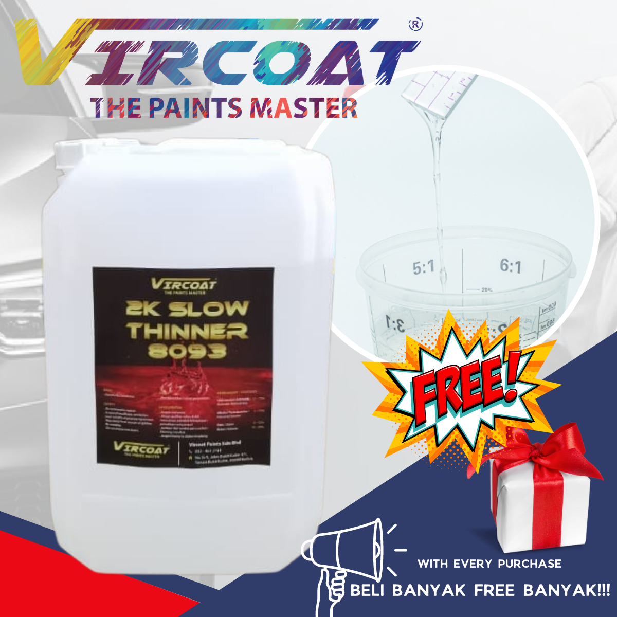 VIRCOAT Slow Thinner 10 Ltr | Lazada
