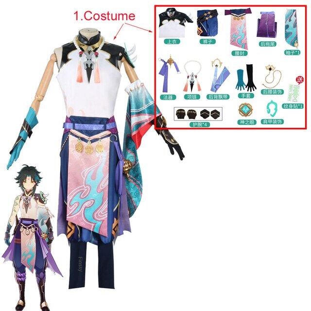 Anime Xiao Cosplay Costumes Game Genshin Impact Men's Role Play Kimono ...