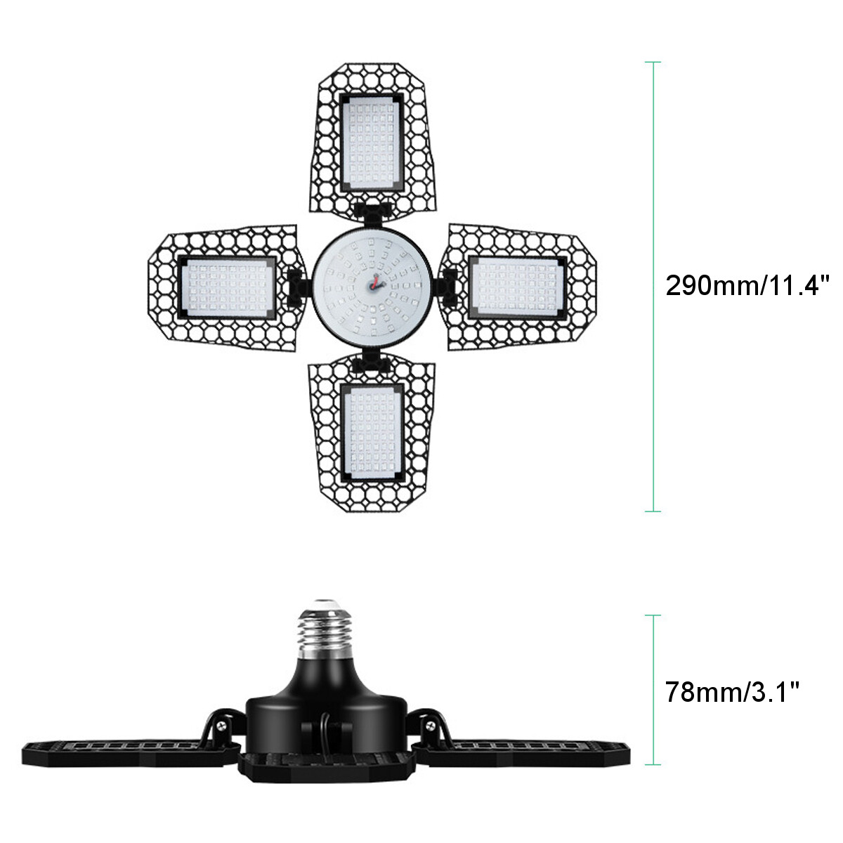 Grow หลอดไฟ100W 4 Head Disc พืชโคมไฟเร่งโต Professional โคมไฟเร่งโต ...