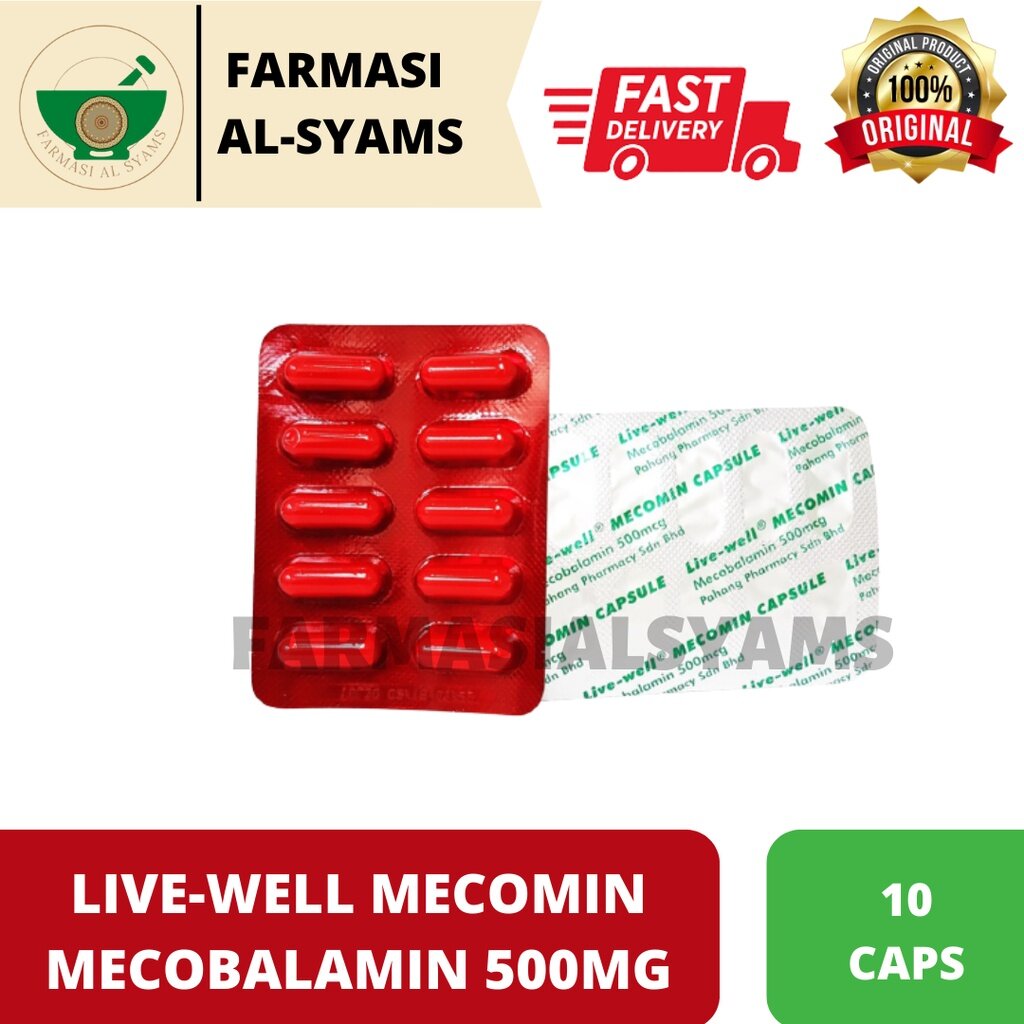 LIVE-WELL MECOMIN MECOBALAMIN 500MG 10 CAPSULES | Lazada