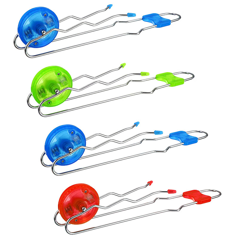 4 Pcs Retro Magic Rail Twirler Flashing Gyro Wheel Classic Rail Twister ...