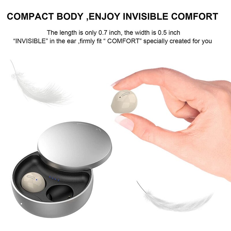 Smallest Invisible Earbuds TWS Bluetooth 5.0 Wireless Headphones Stereo ...