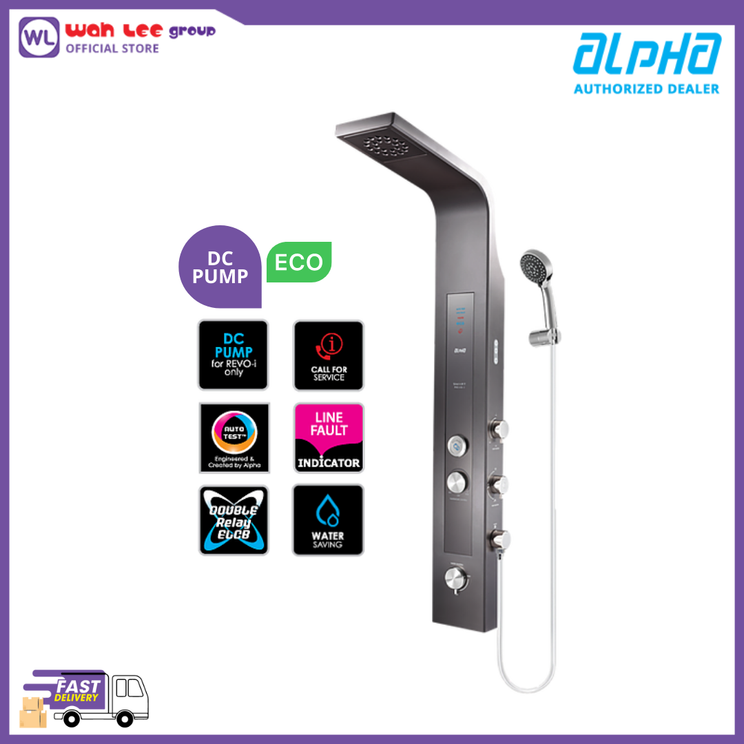 Alpha Rain Shower Instant Water Heater SMART REVO i (DC Pump/ MOCHA) WAH LEE STORE | Lazada