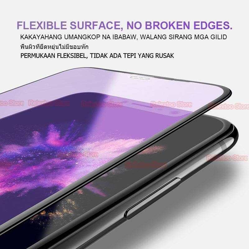 10D ป้องกันสีฟ้าสีม่วงเรย์กระจกนิรภัยสำหรับหัวเว่ย P สมาร์ท Z พลัส 2019 Mate 20 Lite nova3i ...