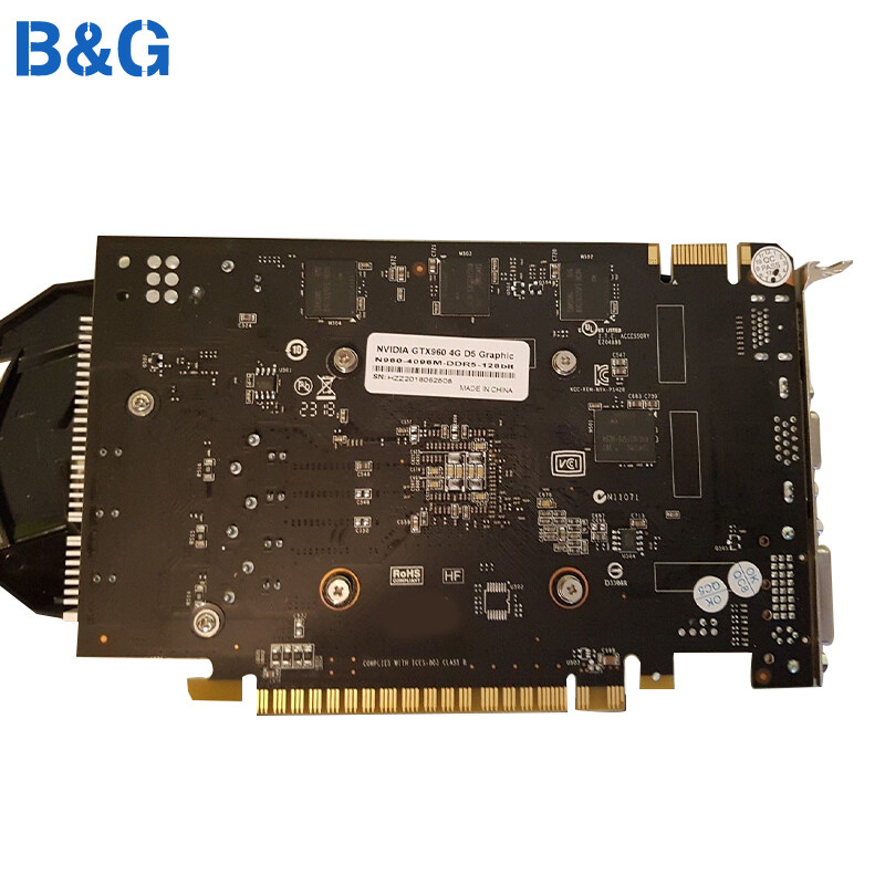 B&G GTX960 4G Graphics Card with Dual Cooling Fan Low Noise Computer Graphics Card Practical ...