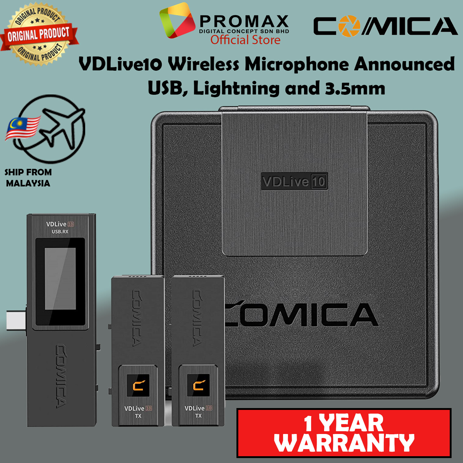 New Arrive!! Comica VDLive10 USB / MI Ultracompact Wireless Microphone ...