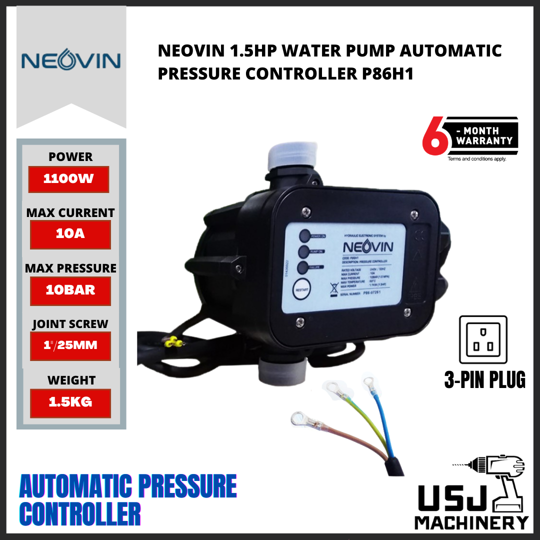 Neovin 1.5HP Water Pump Automatic Pressure Controller P86H1 - Using ...