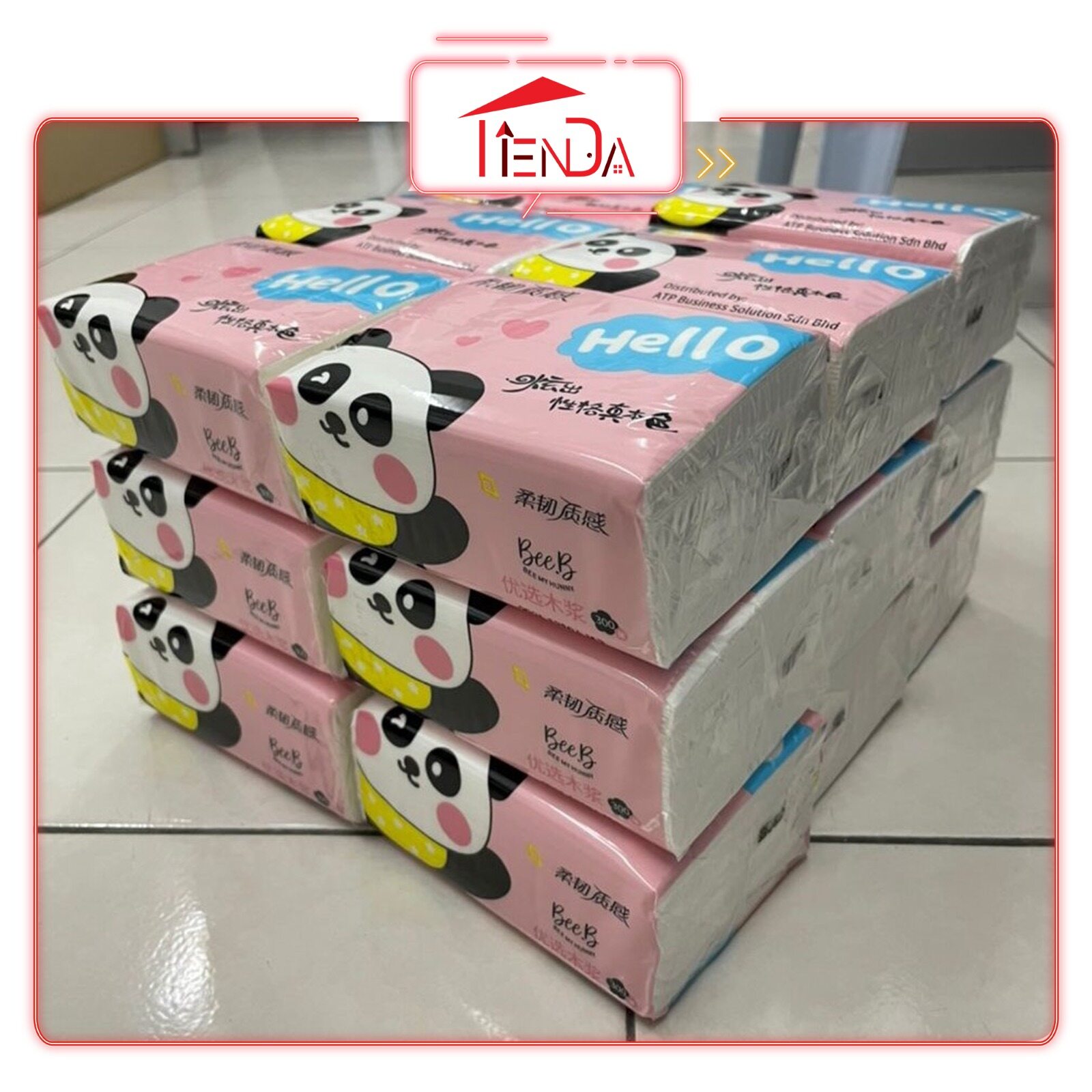 Panda Design Portable Disposable Comfortable Tissue Paper 4PLy Layer ...