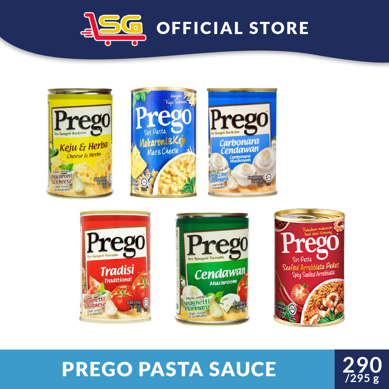 SG | Prego Pasta Sauce (290/295g) | Lazada