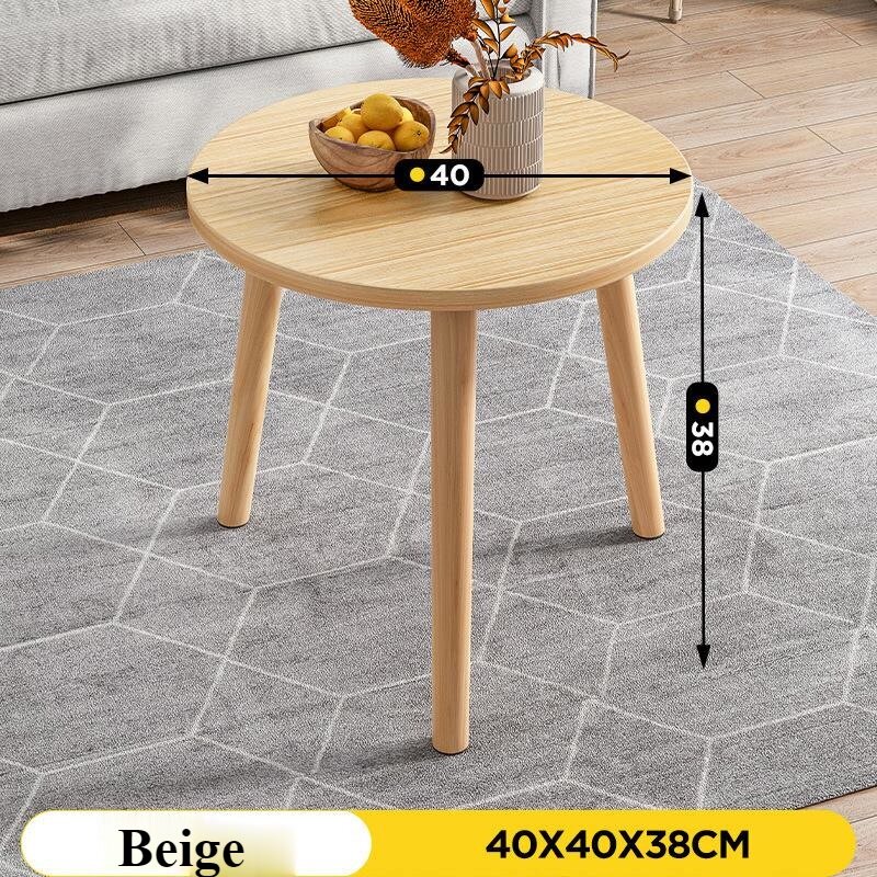 LAZYstore Round Table Shape Coffee Tea Simple Mini Living Room Small ...