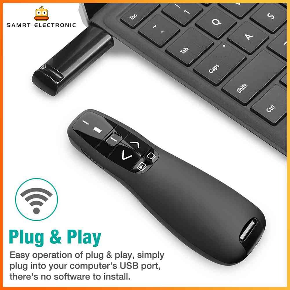 R400 2.4GHz USB Wireless Presenter สำหรับ PowerPoint Presentation ...