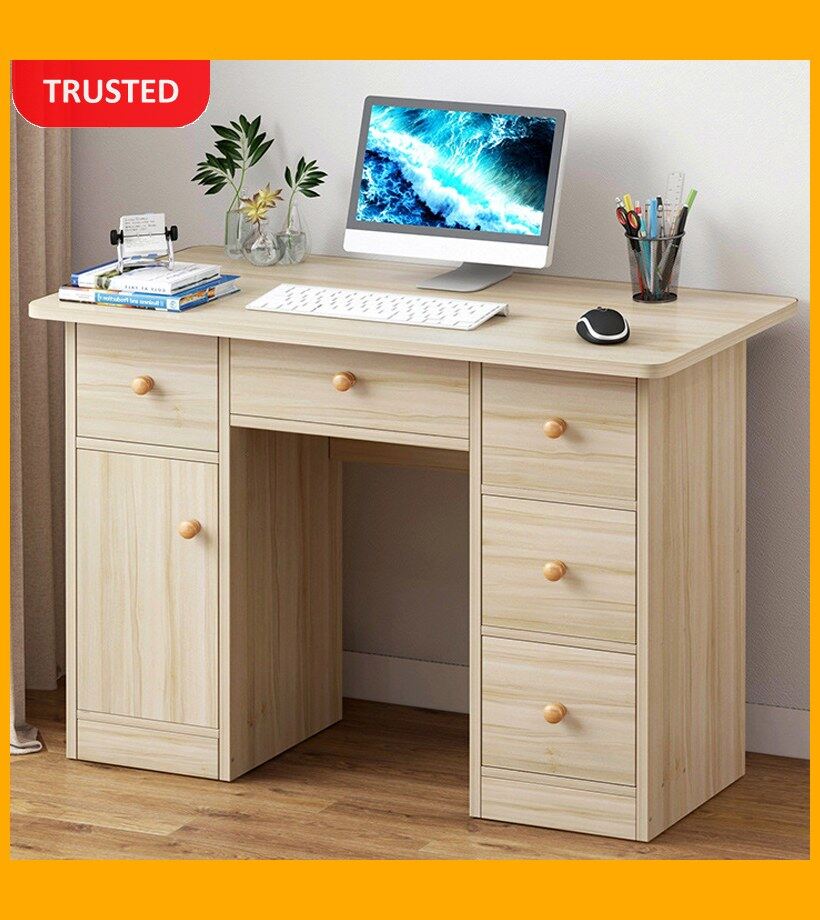 100cm student desktop computer table student bedroom study desk meja ...