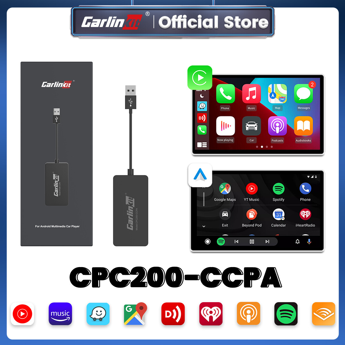 CarlinKit CCPA Aftermarket Head Unit to Wireless CarPlay & Wireless ...