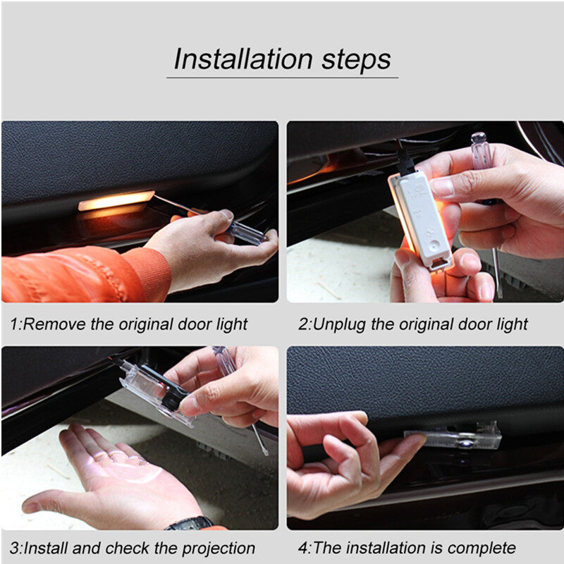 2 X Led รถประตูต้อนรับแสง Laser P Rojector Sline โลโก้สำหรับออดี้ A1 A3