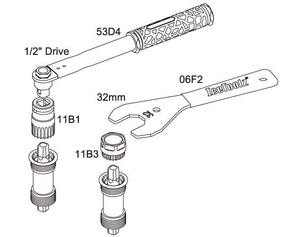 Icetoolz 11B1สำหรับ Shimano Isis ไดรฟ์ตลับ Yang Serasi จักรยาน Basikal Bawah Kurungan Bbs พร้อม ...