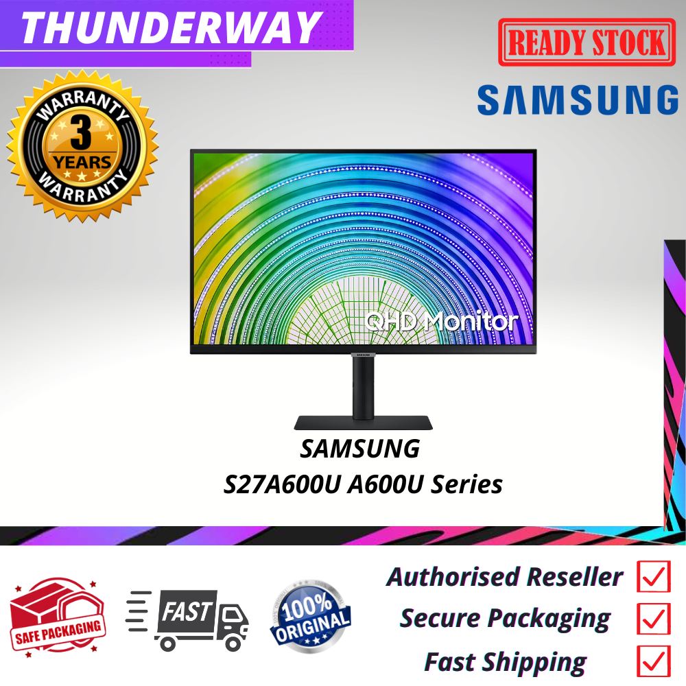 SAMSUNG 27" Inch S27A600U A600U series 2560x1440 resolution with HDR 10 ...