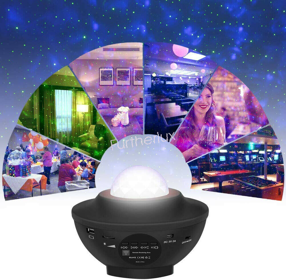 Relaxing Music Starlight Projection Lamp LED Night Light Projector ...