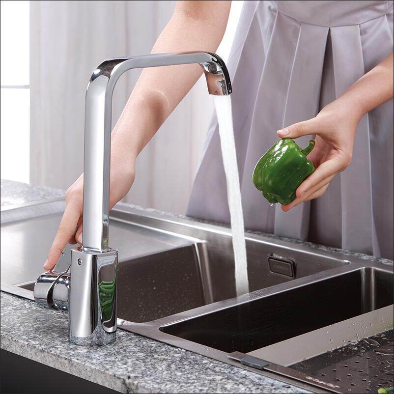 JOMOO Solid Kitchen Sink Faucet Stainless Steel 3341-100/1B-1 | Lazada PH