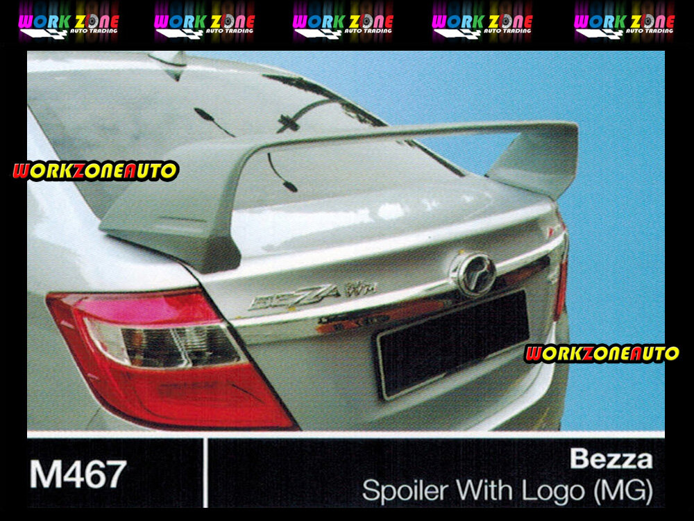 M467 Perodua Bezza Fiber Spoiler with Logo (Mugen) Body kit Bodykit ...