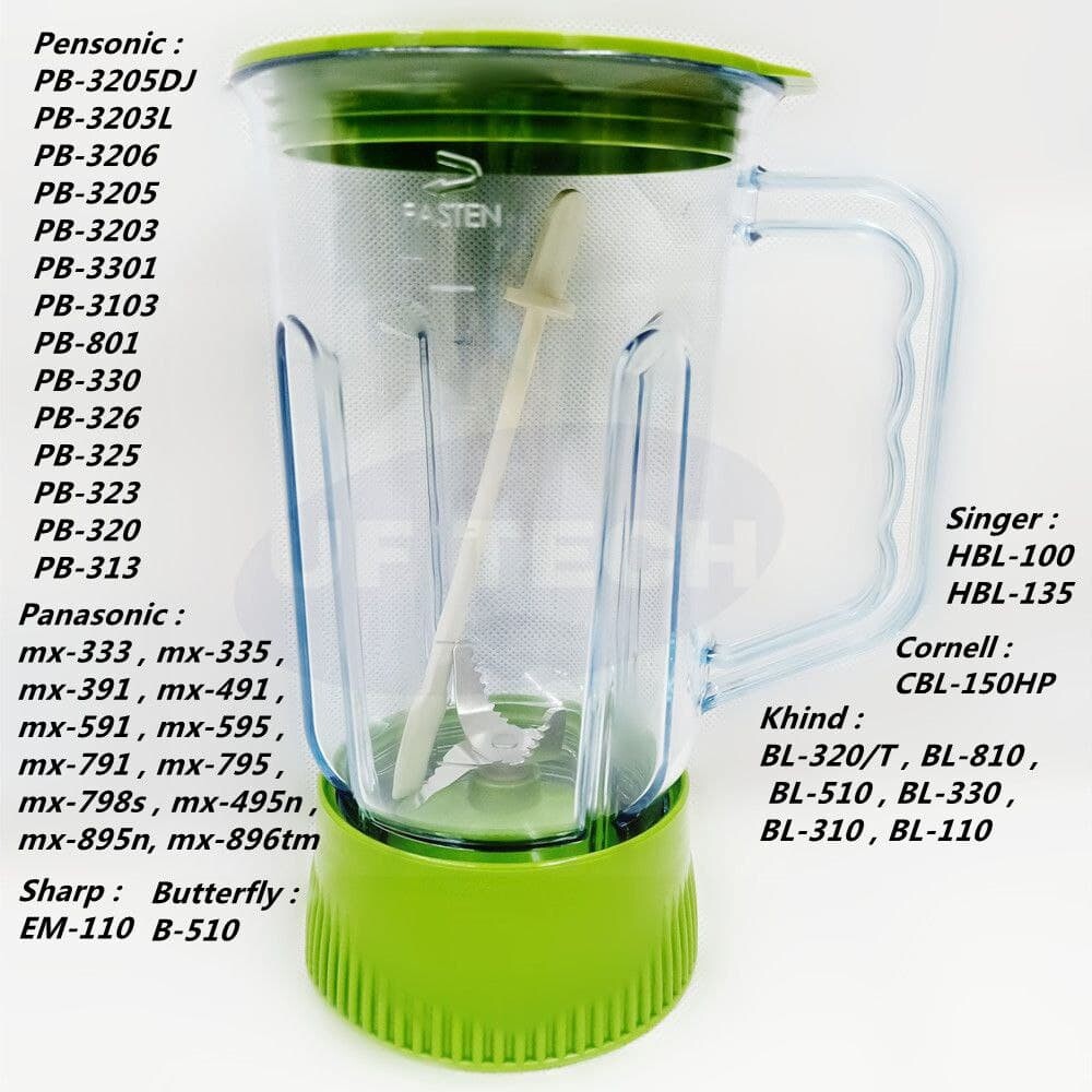 Multi Blender Jug MBJ-1.0L / G2000 For : Panasonic Pensonic Sharp Khind ...