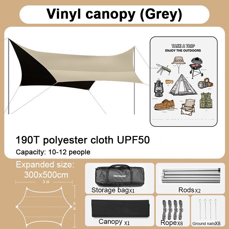 Flysheet Waterproof Groundsheet Camping Tarp Ultralight Weight Shelter ...