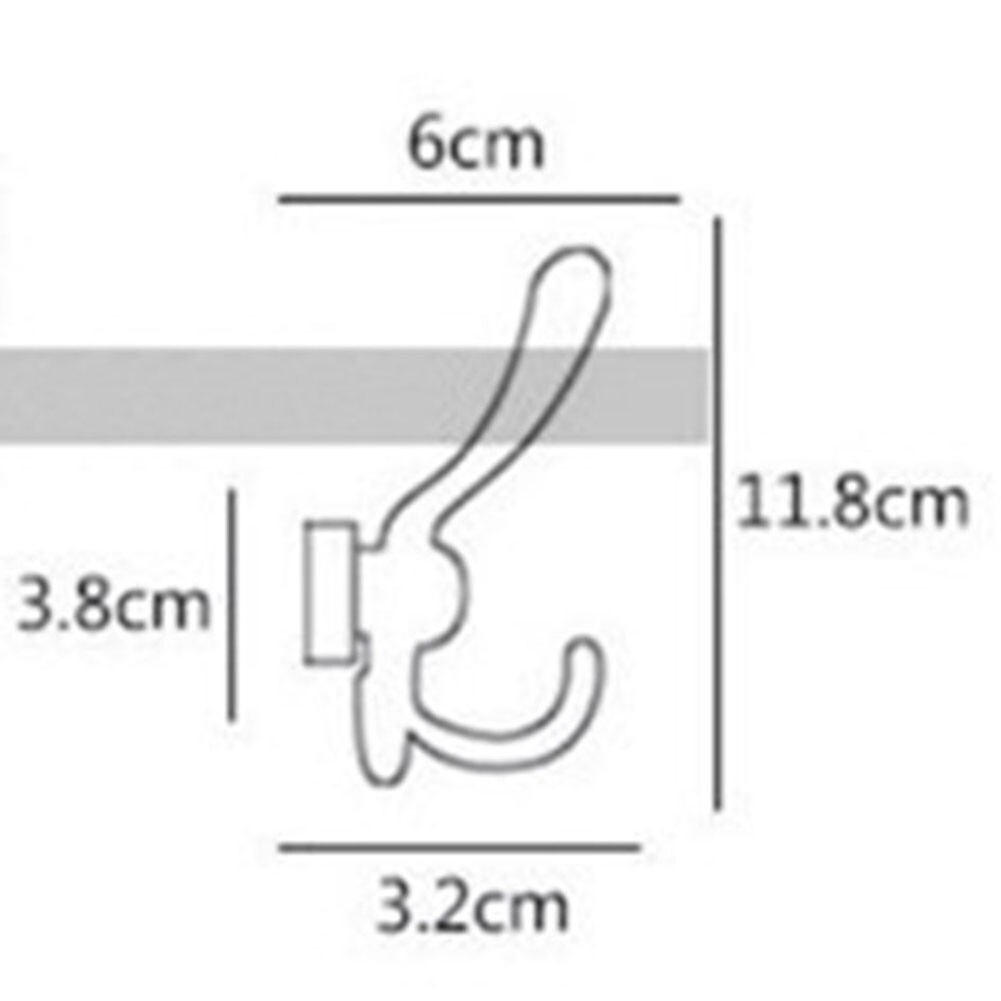 EUROPEAN Style Stainless Steel Black Coat Hook Row Hook Toilet Hotel ...