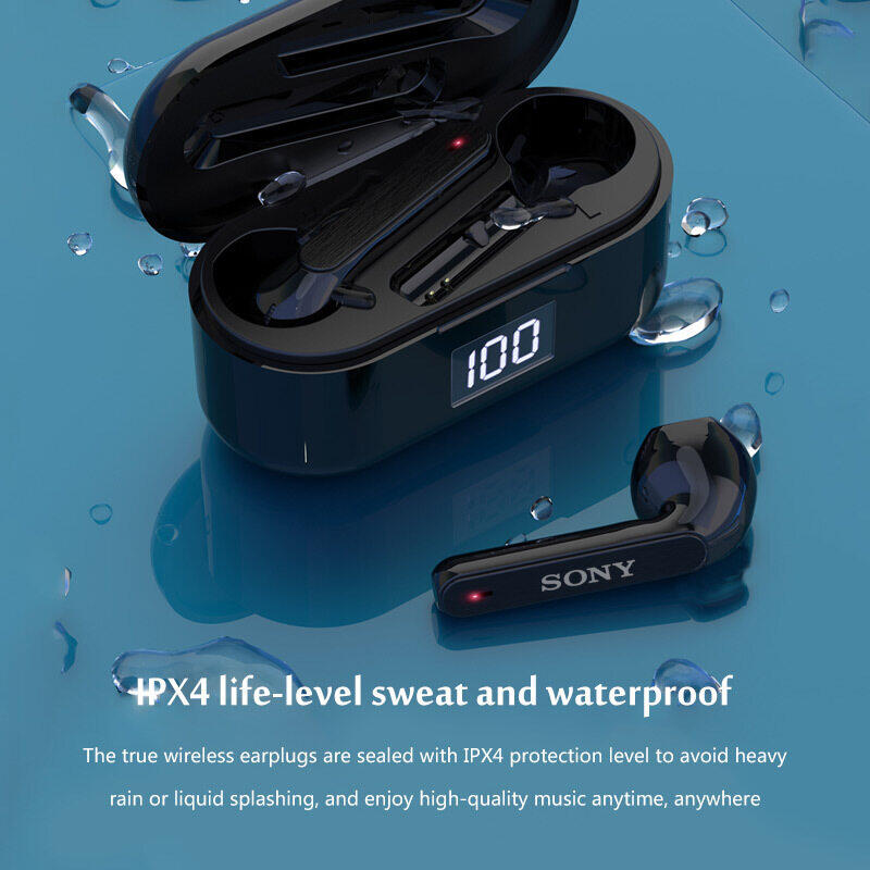 SONY WF-S100ชุดหูฟังไร้สายบลูทูธ V5.0,หูฟังอินเอียร์พร้อมกล่องชาร์จไม่ ...