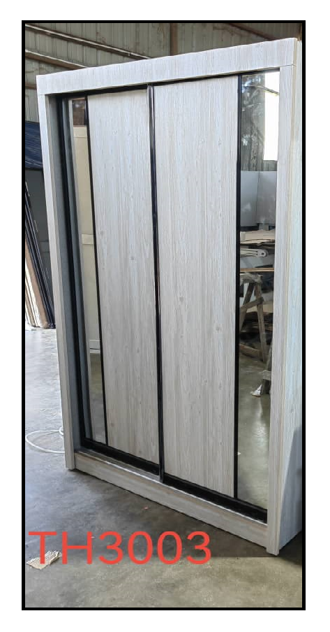 SIAP PASANG!! INCLUDE INSTALLATION !!! 4FT Sliding Wardrobe / 4 Kaki ...