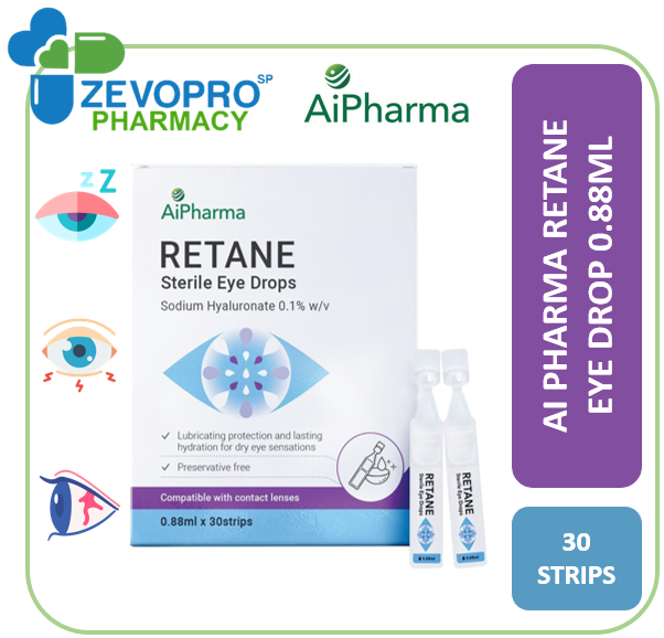 AiPharma RETANE EYE DROP 0.88ML (30'S) | Lazada
