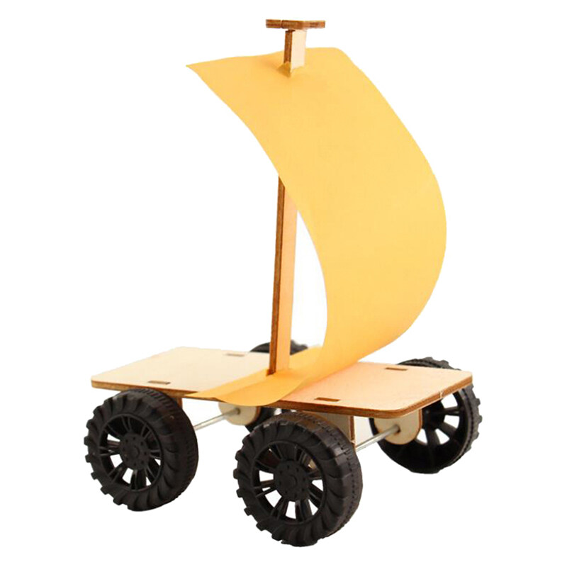 Qearl 1Set STEM Toy DIY Wind Trolley Assembly Toy Educational Science ...