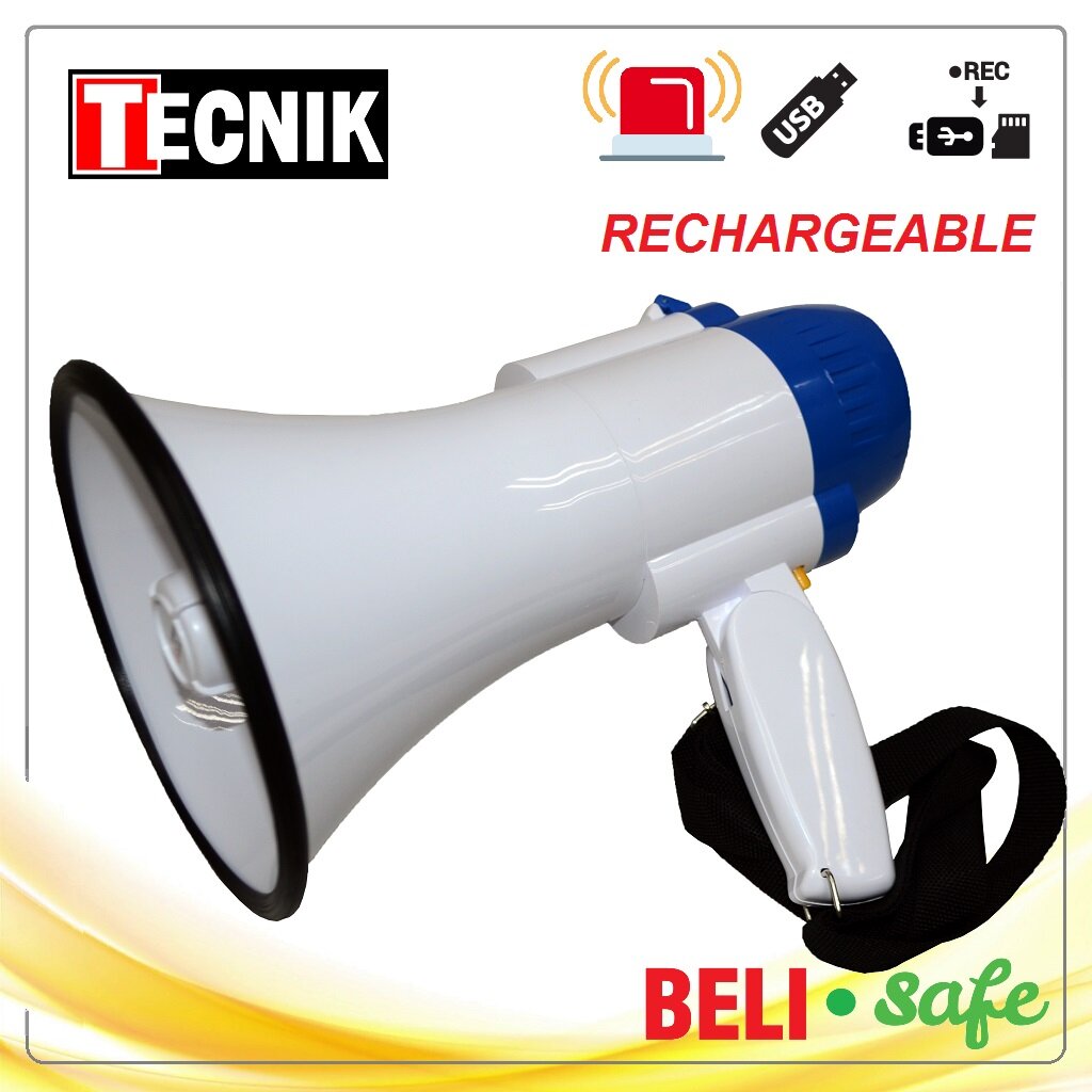 Tecnik SR66SC Megaphone / Hailer / Pembesar Suara With Siren, USB ...