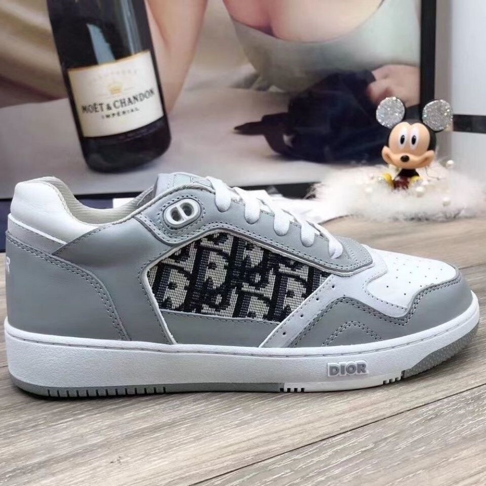 CD High Version Men's And Women's Casual Shoes 2021 New Leather Letter ...