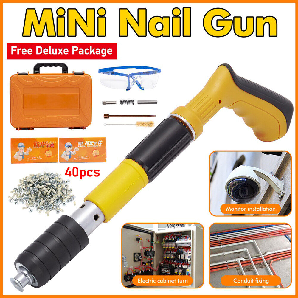 Steel Nail Gun cordless Rivet Gun Tufting Gun Ceiling Artifact Concrete ...