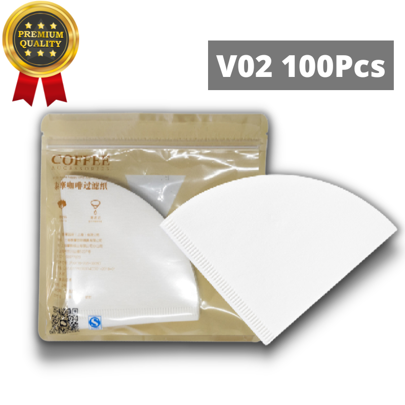TIMEMORE - 100pcs V Shape Filter paper Pour over filter paper V60 ...